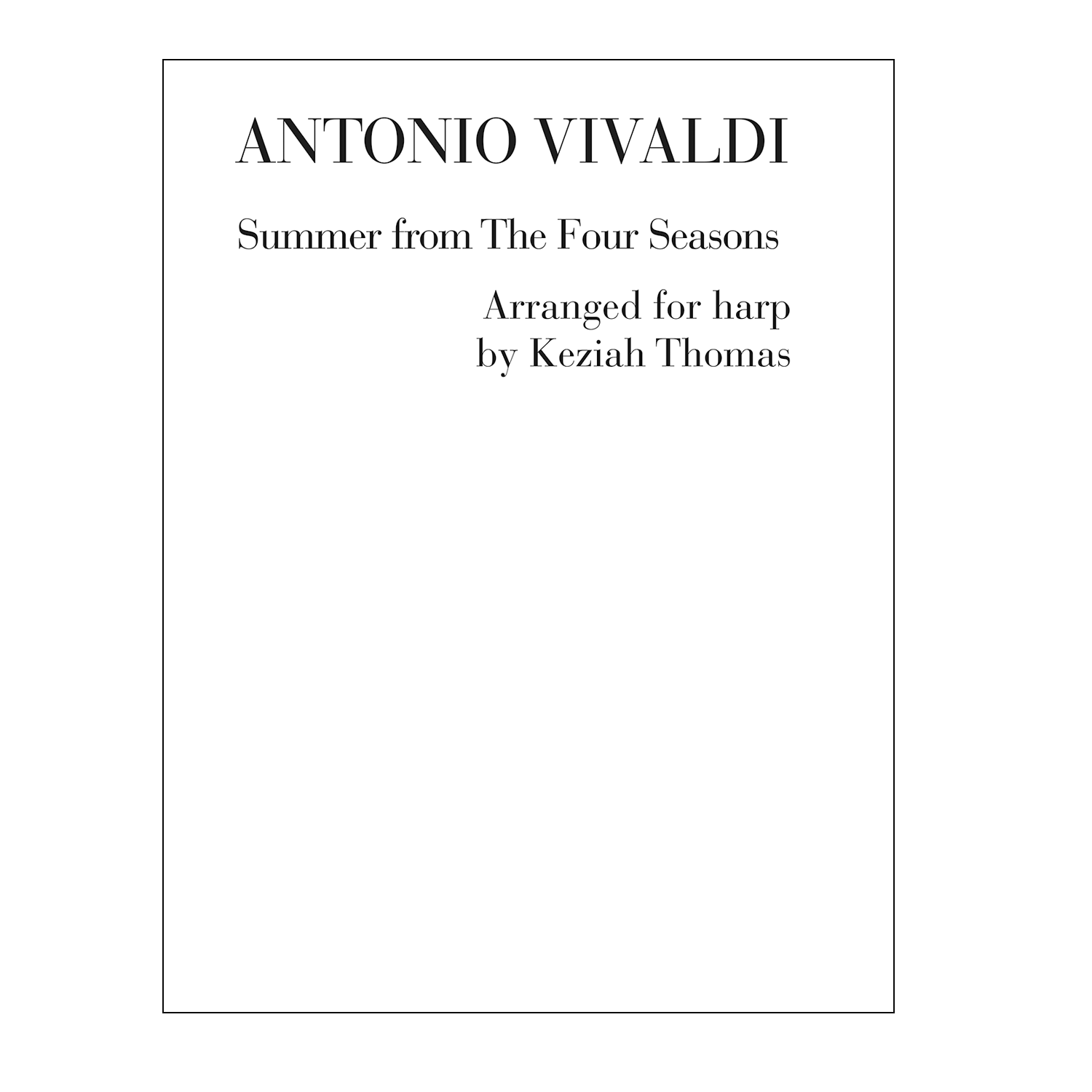 Antonio Vivaldi The Four Seasons Summer Vivaldi: The Four Seasons